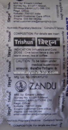 Zandu Trishun | Cold And Influenza Treatment | United States