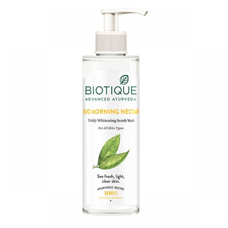 Biotique Advanced Ayurveda Bio Morning Nectar Visibly Whitening Scrub ...