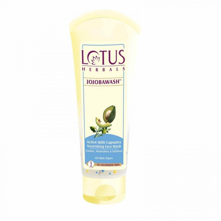 Lotus Herbals Jojobawash Active Milli Capsules Nourishing Face Wash ...