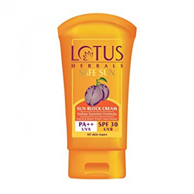 Lotus Herbals Safe Sun Block Cream PA++ SPF-30, 50gm | United States