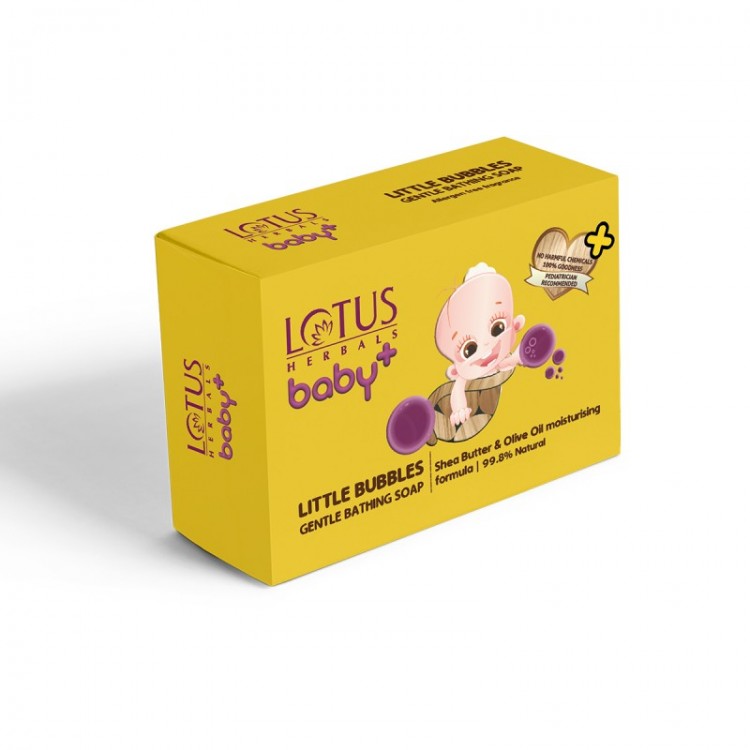 Lotus Herbals baby Little Bubbles Gentle Bathing Soap, 75gm | United States