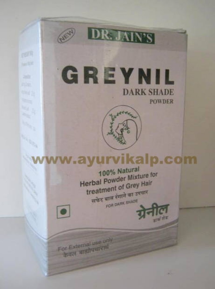 Dr.Jain's GREYNIL, Dark Shade Herbal Hair Color Powder, 500g, Indigo ...